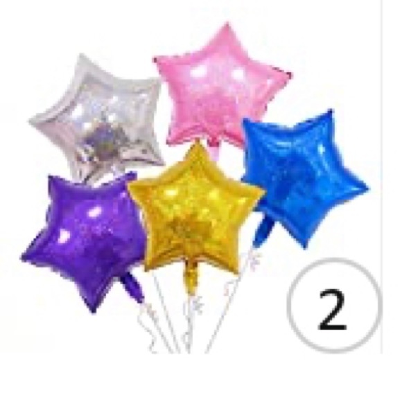 zooyoo | Other | Foil Balloons Star Shaped Multi Colored Opened Bag 3 ...